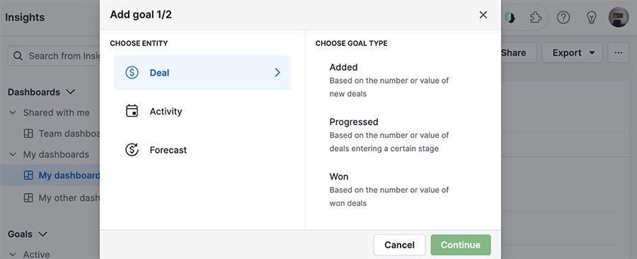 Insights: goals - Knowledge Base | Pipedrive